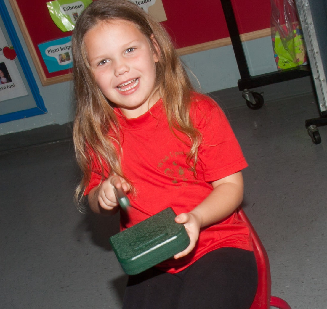 PlayMore Design Eco Tone Blocks with Strikers (Set of 6) - Green/Cedar ...